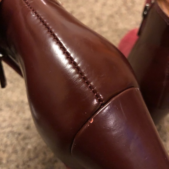 Halogen | Shoes | Halogen Suede Leather Cranberry Ankle Heel Boots ...